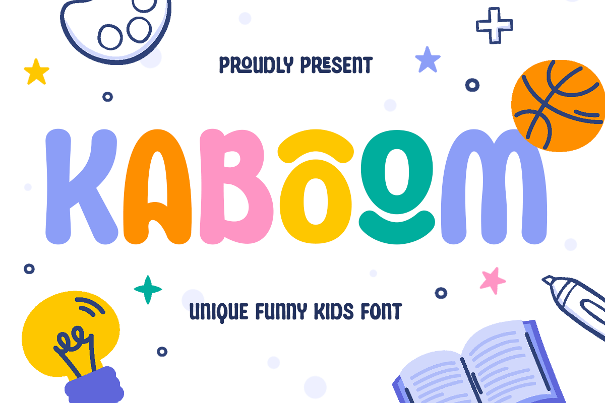 Kaboom - Unique Funny Kids Font – Sensatype Studio