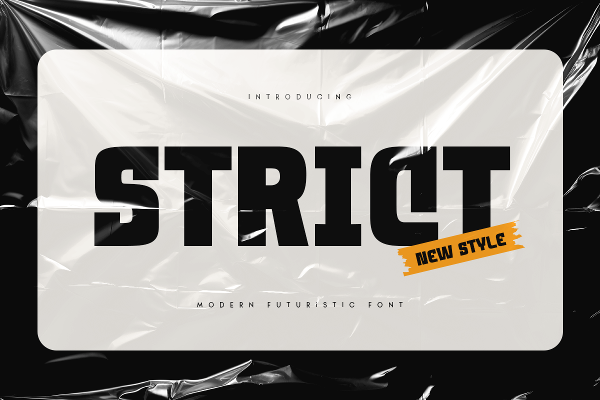 STRICT - Modern Futuristic Font – Sensatype Studio