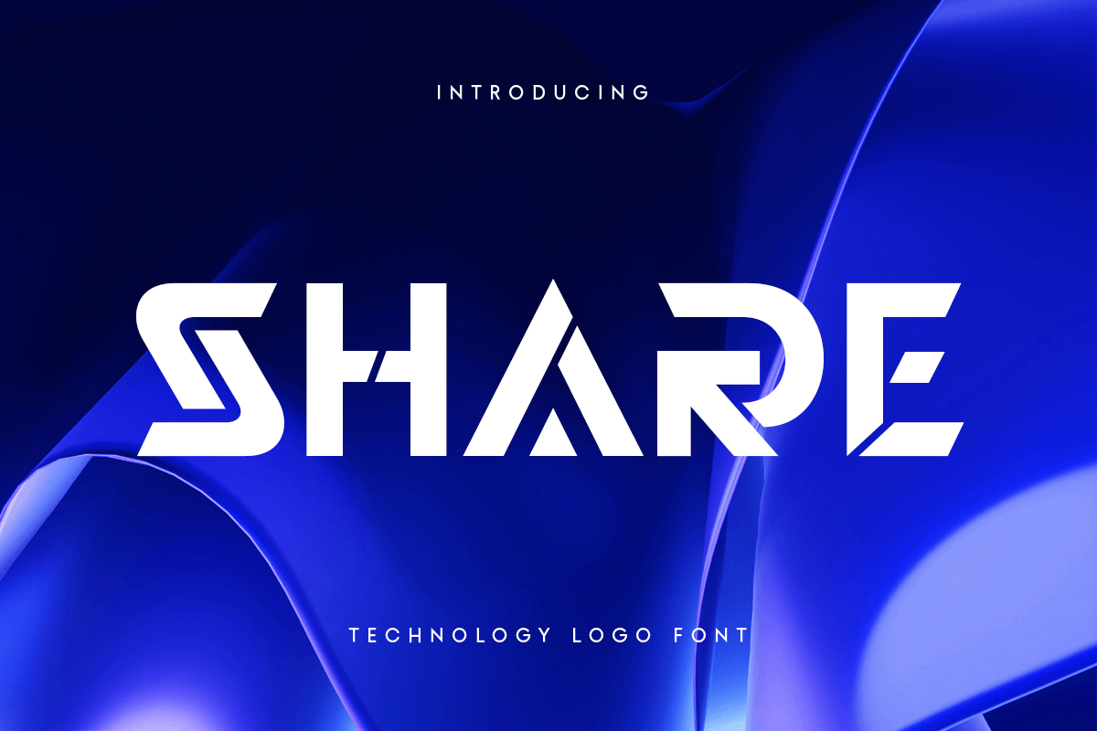 SHARE - Technology Logo Font – Sensatype Studio