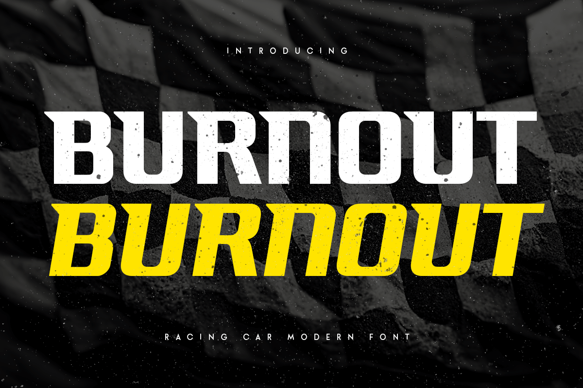 Burnout - Racing Car Modern Font – Sensatype Studio
