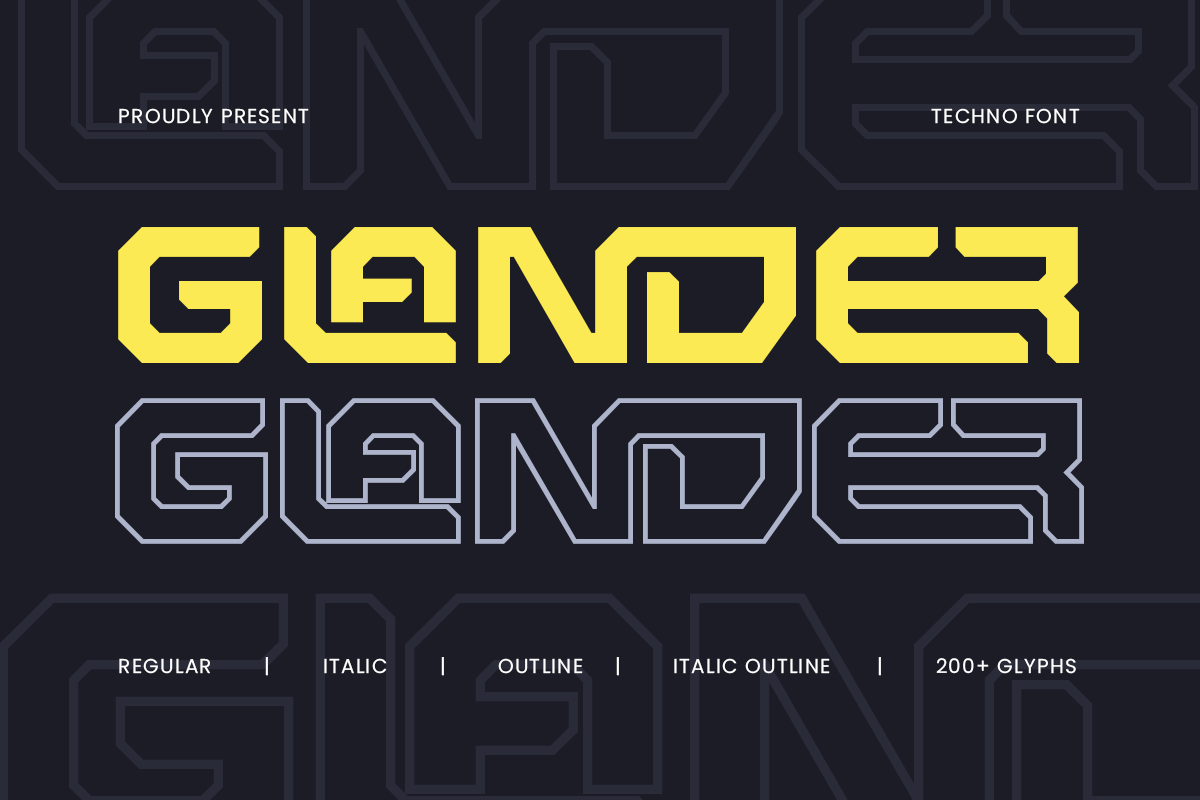 Glander - Techno Font – Sensatype Studio