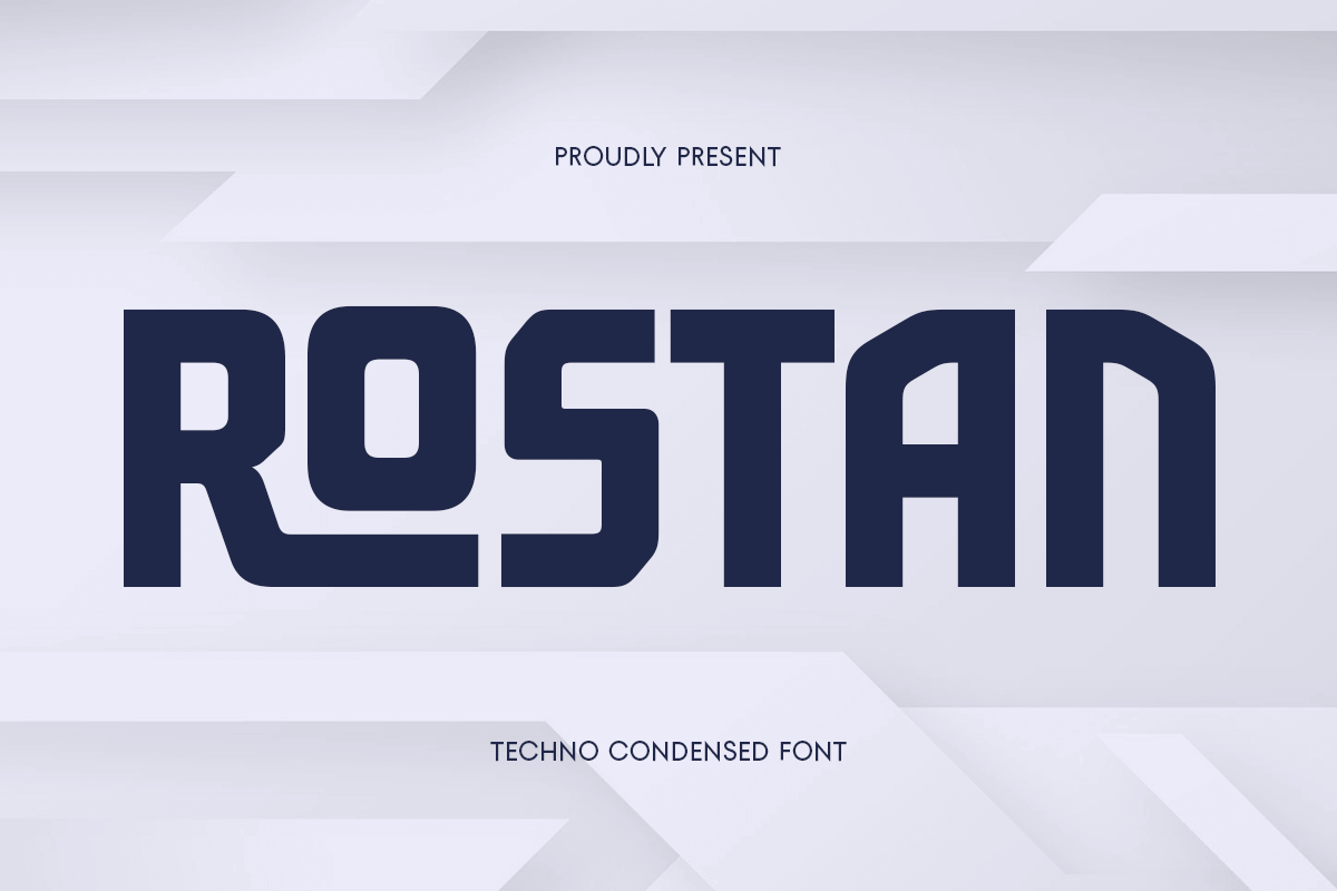 Rostan - Techno Condensed Font – Sensatype Studio