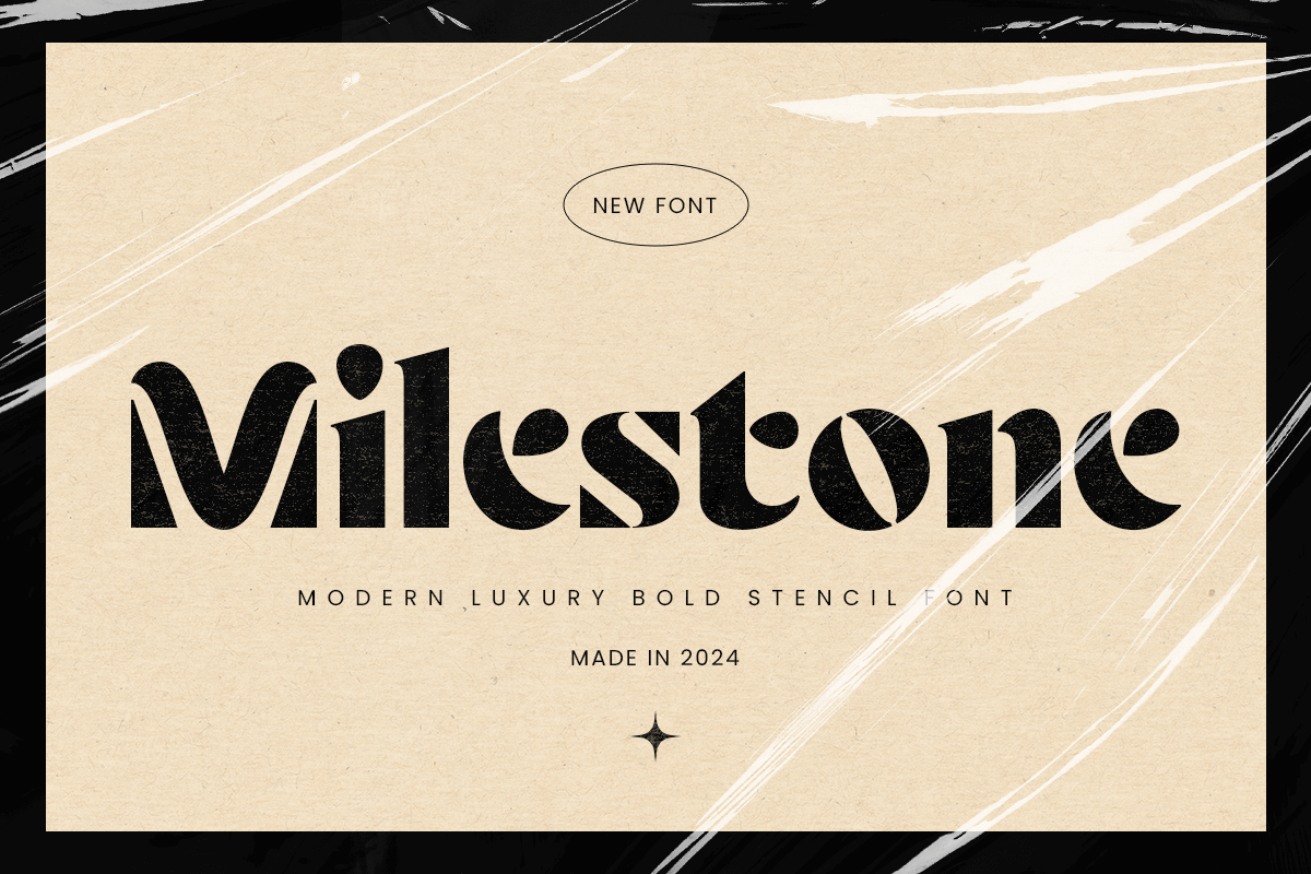Milestone - Modern Luxury Bold Stencil Font – Sensatype Studio