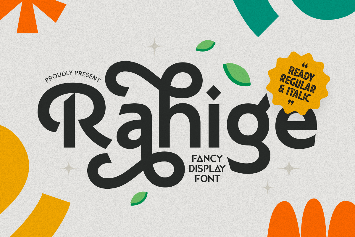 Rahige - Fancy Display Fun Font – Sensatype Studio