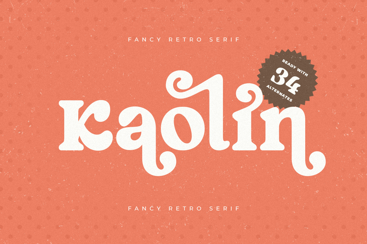 Kaolin - Fancy Retro Serif – Sensatype Studio