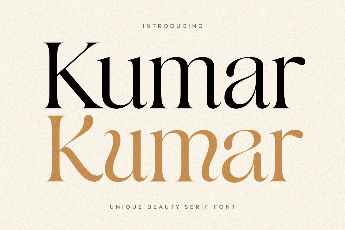 Kumar - Unique Beauty Serif Font – Sensatype Studio