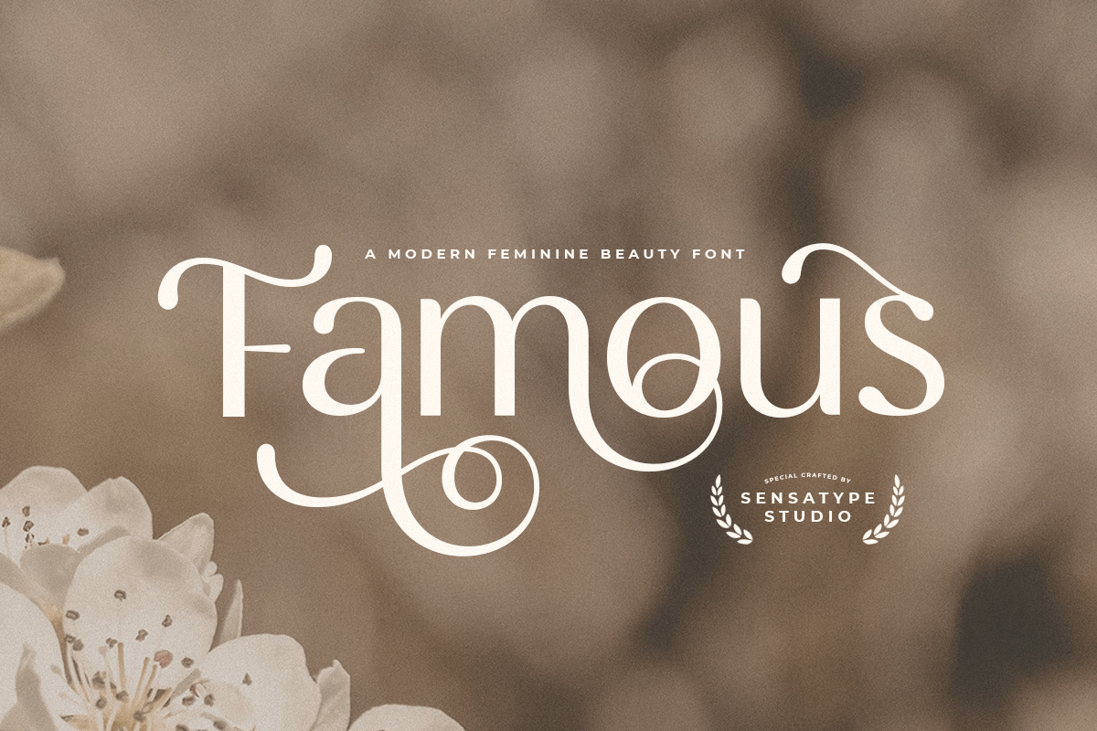 Famous - Modern Feminine Beauty Font – Sensatype Studio