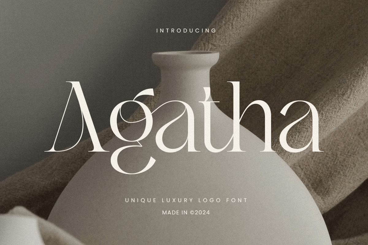 Agatha - Unique Luxury Logo Font – Sensatype Studio