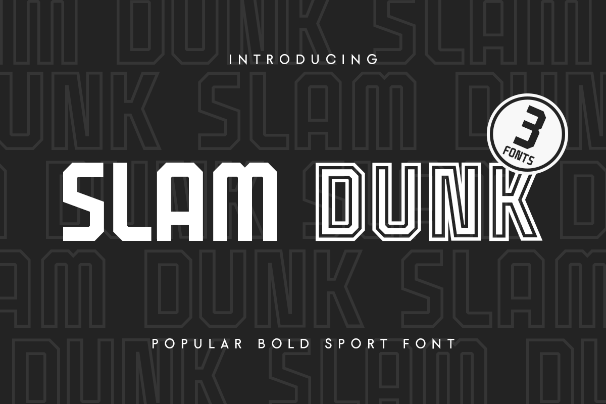 Slam Dunk - Popular Bold Sport Font – Sensatype Studio