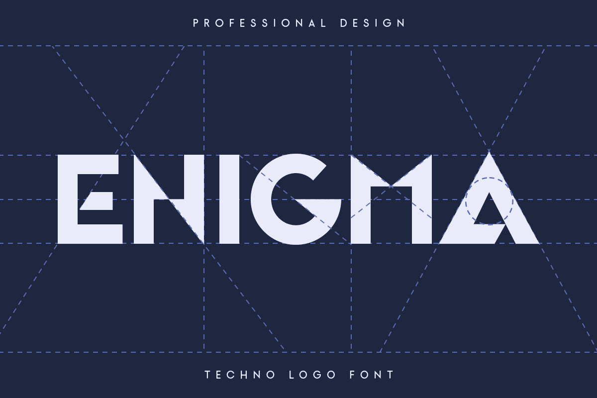 Enigma - Techno Logo Font – Sensatype Studio