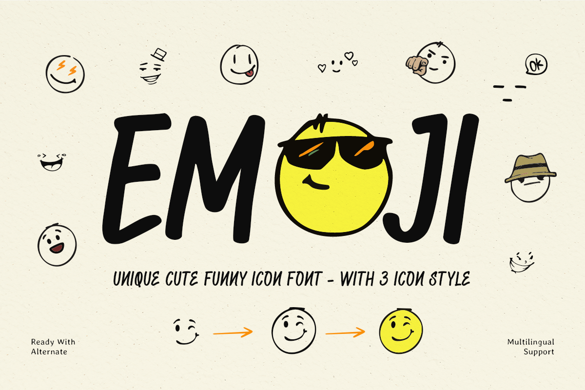 Emoji - Cute Funny Icon Font – Sensatype Studio