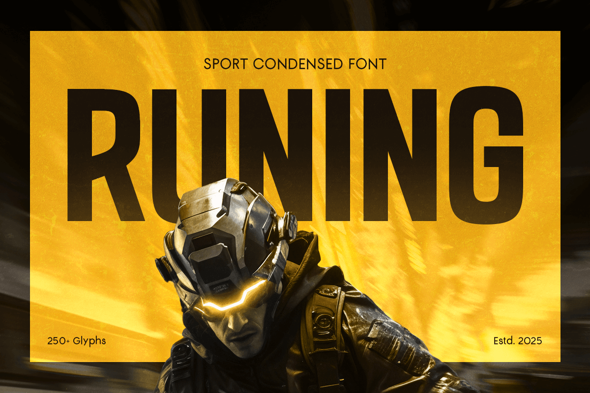 Runing - Sport Condensed Font – Sensatype Studio