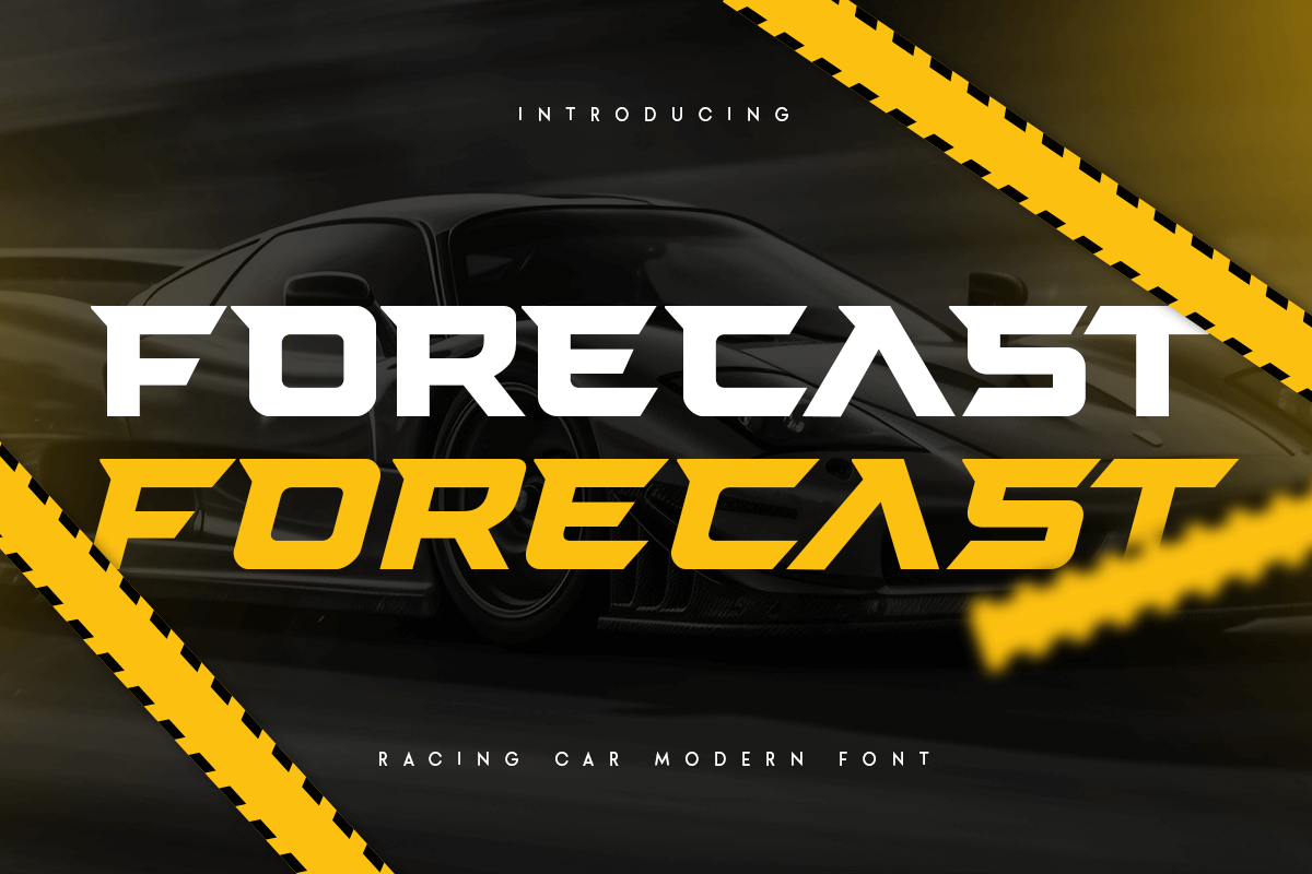 FORECAST - Racing Car Modern Font – Sensatype Studio