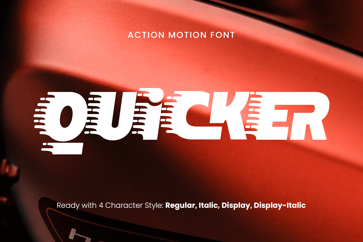 Quicker - Action Motion Font – Sensatype Studio
