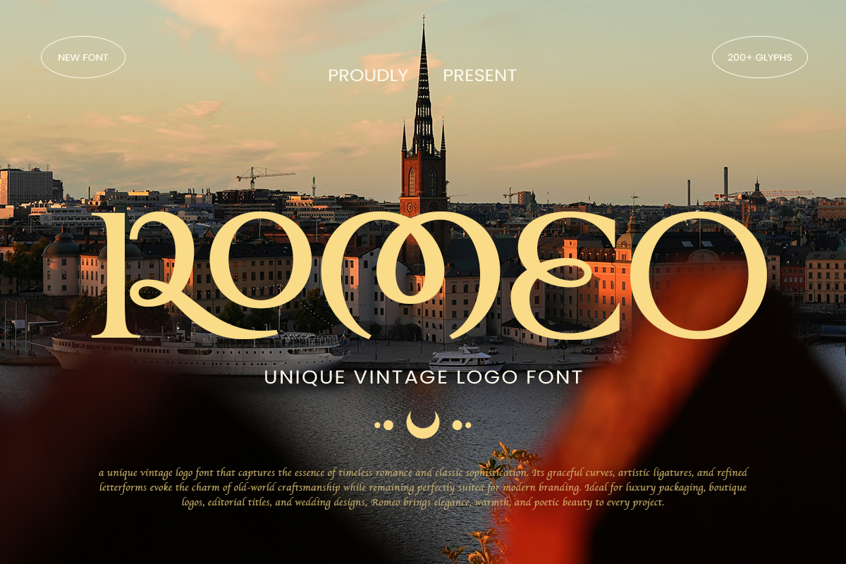Romeo - Unique Vintage Logo Font – Sensatype Studio