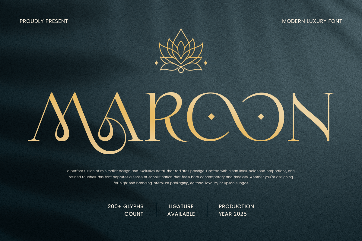 Maroon - Modern Luxury Font – Sensatype Studio
