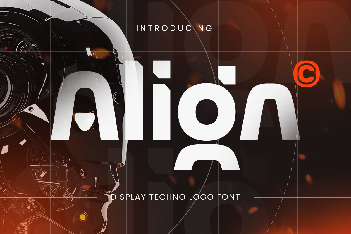 Align - Display Futuristic Techno Logo Font – Sensatype Studio
