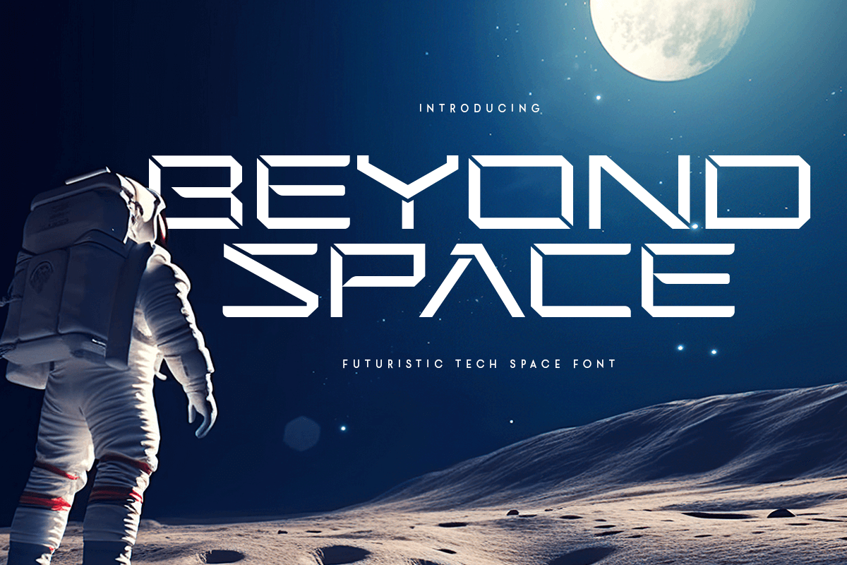 Beyond Space - Futuristic Tech Space Font – Sensatype Studio