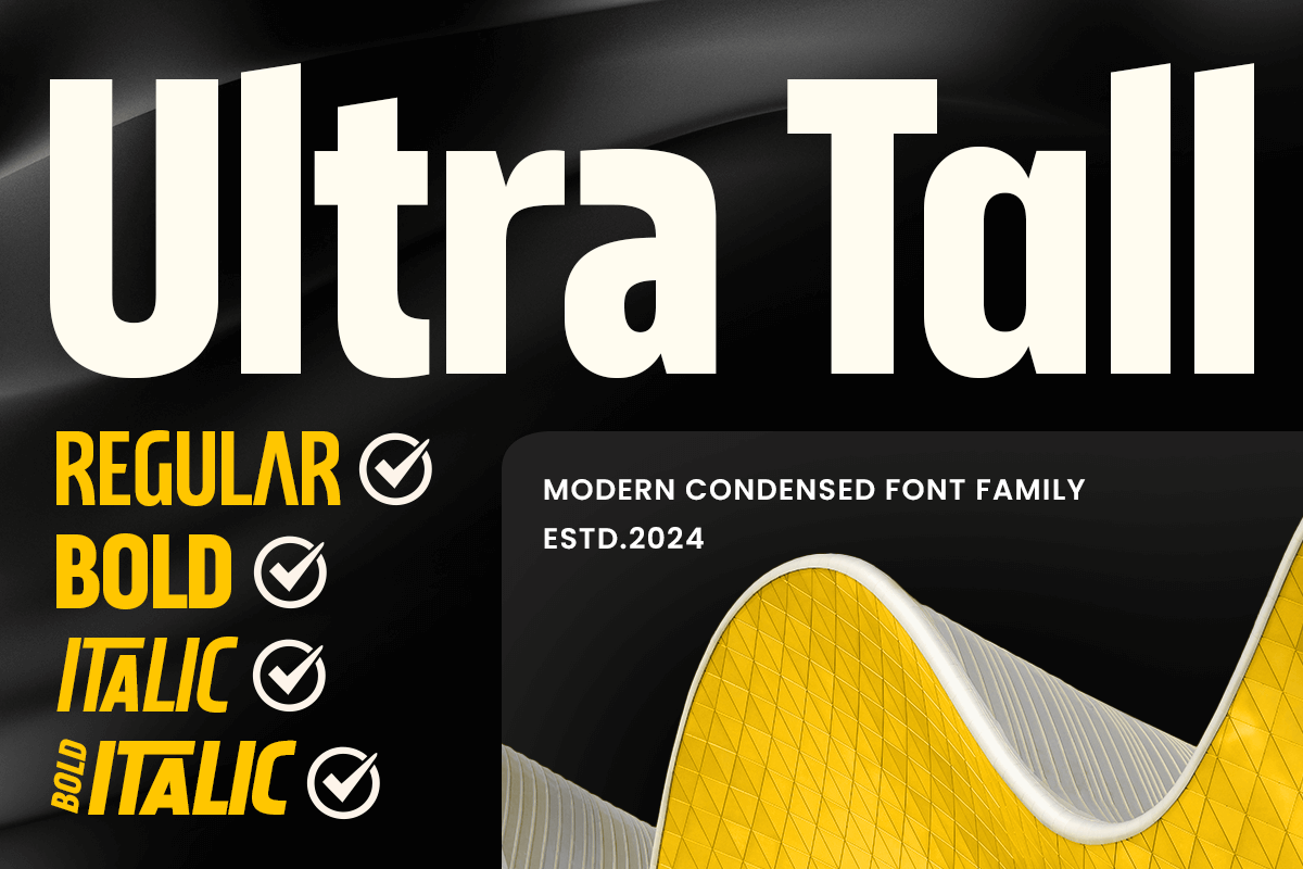 Ultra Tall - Modern Condensed Font Family – Sensatype Studio