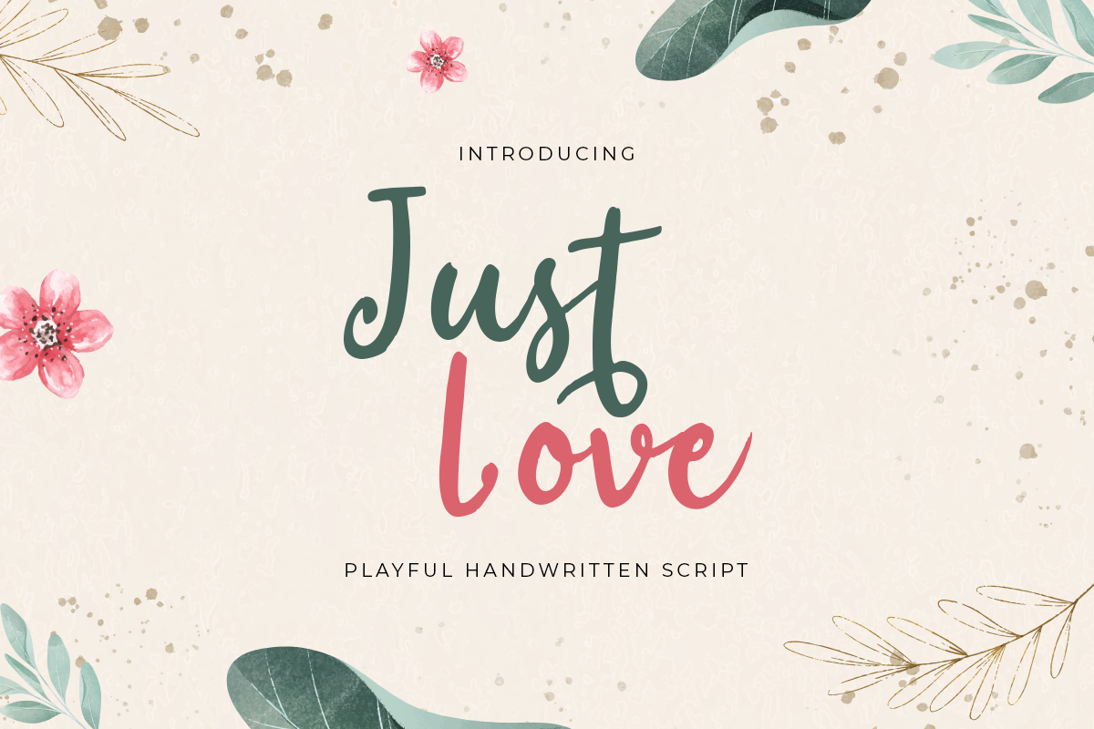 Just Love - Cute Unique Playful Handwritten Font – Sensatype Studio