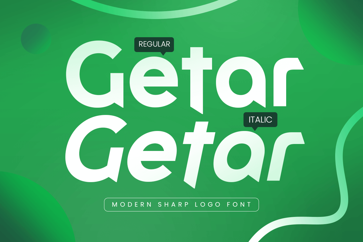 Getar - Modern Sharp Logo Font – Sensatype Studio