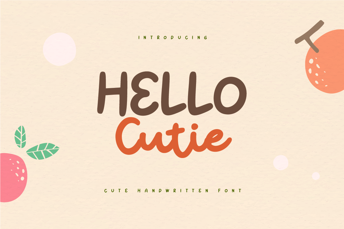 Hello Cutie - Cute Quotes Handwritten Font – Sensatype Studio
