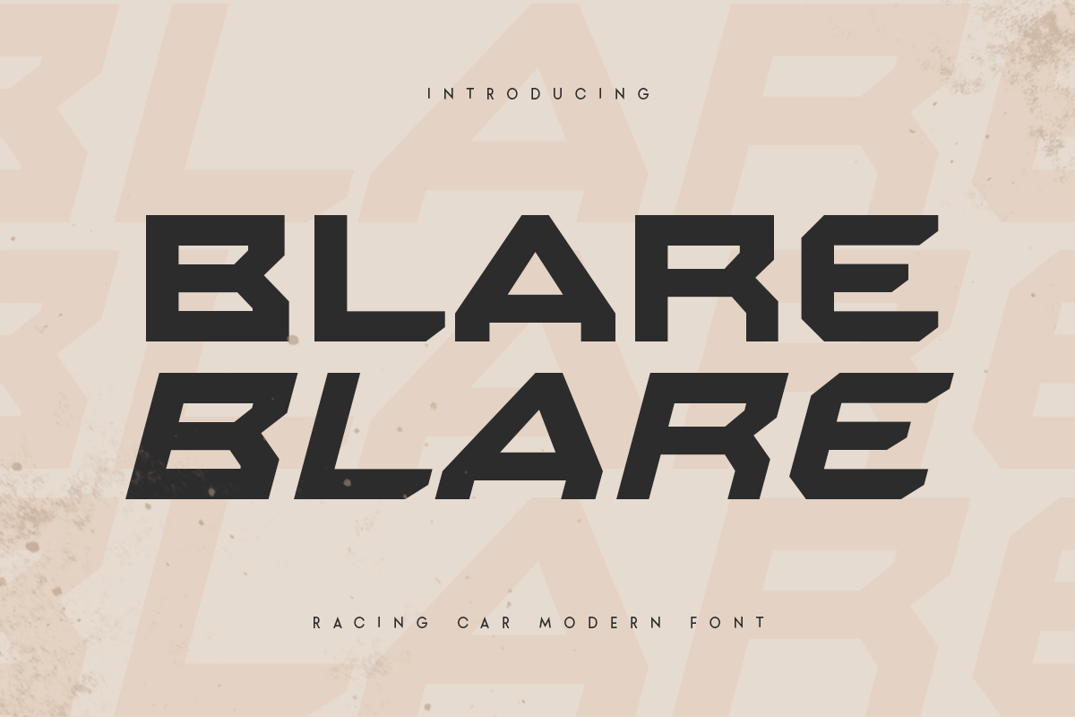 BLARE - Racing Car Modern Font – Sensatype Studio