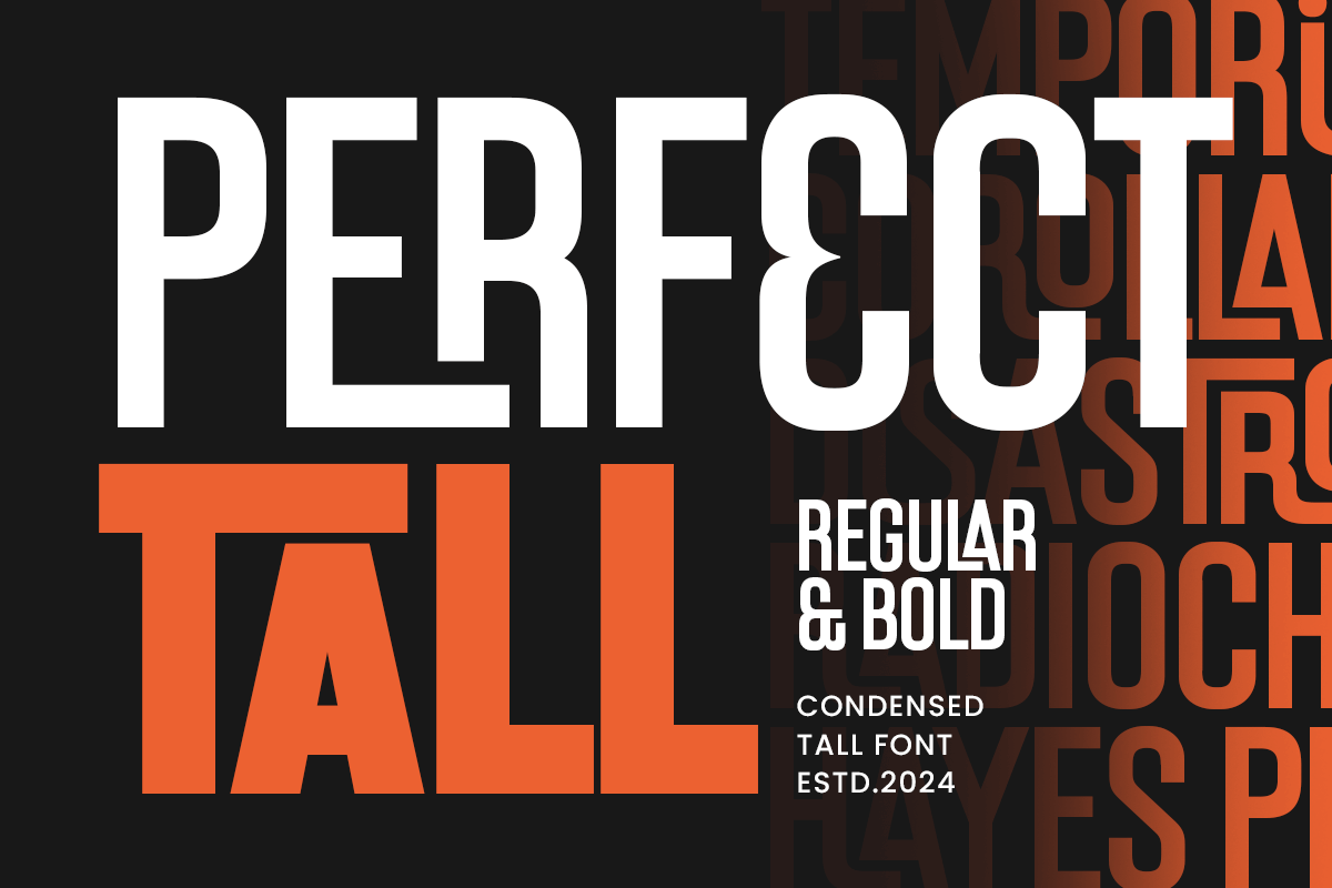 Perfect Tall - Condensed Font with Ligature – Sensatype Studio