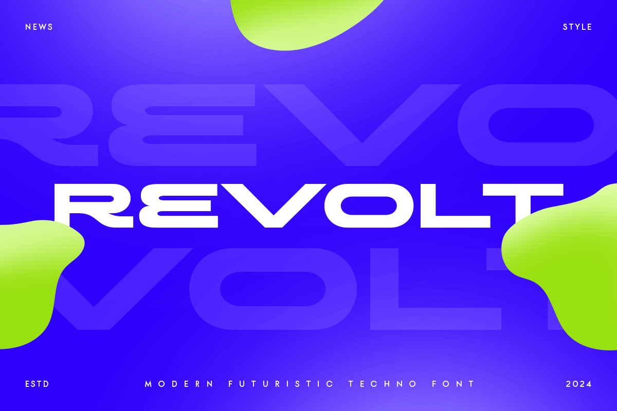 Revolt - Modern Futuristic Techno Font – Sensatype Studio