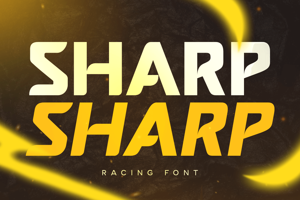 Sharp - Racing Font – Sensatype Studio