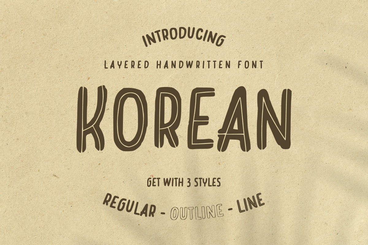 Korean - Layered Handwritten Font – Sensatype Studio