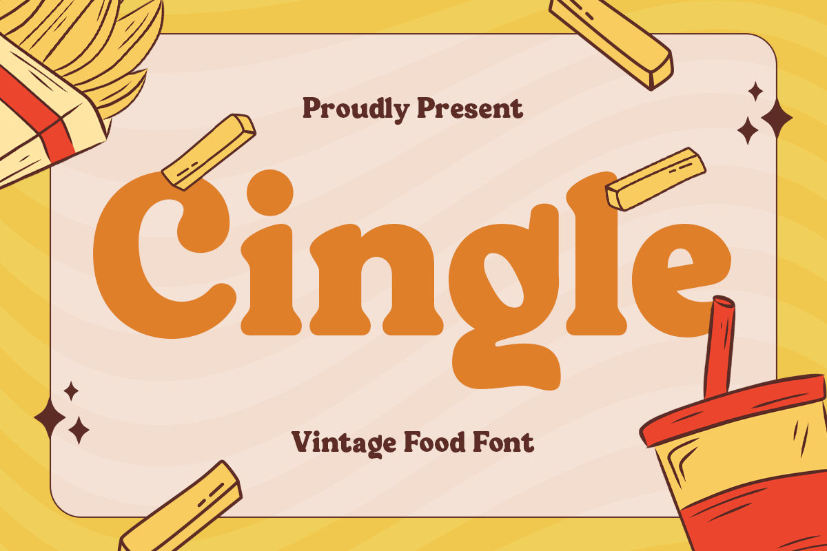 Cingle - Vintage Food Font – Sensatype Studio