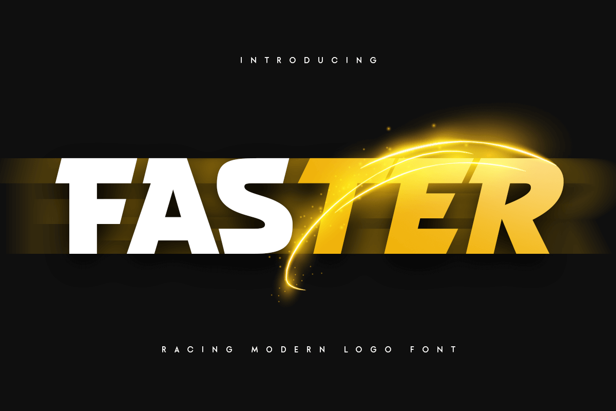 Faster - Racing Modern Logo Font – Sensatype Studio