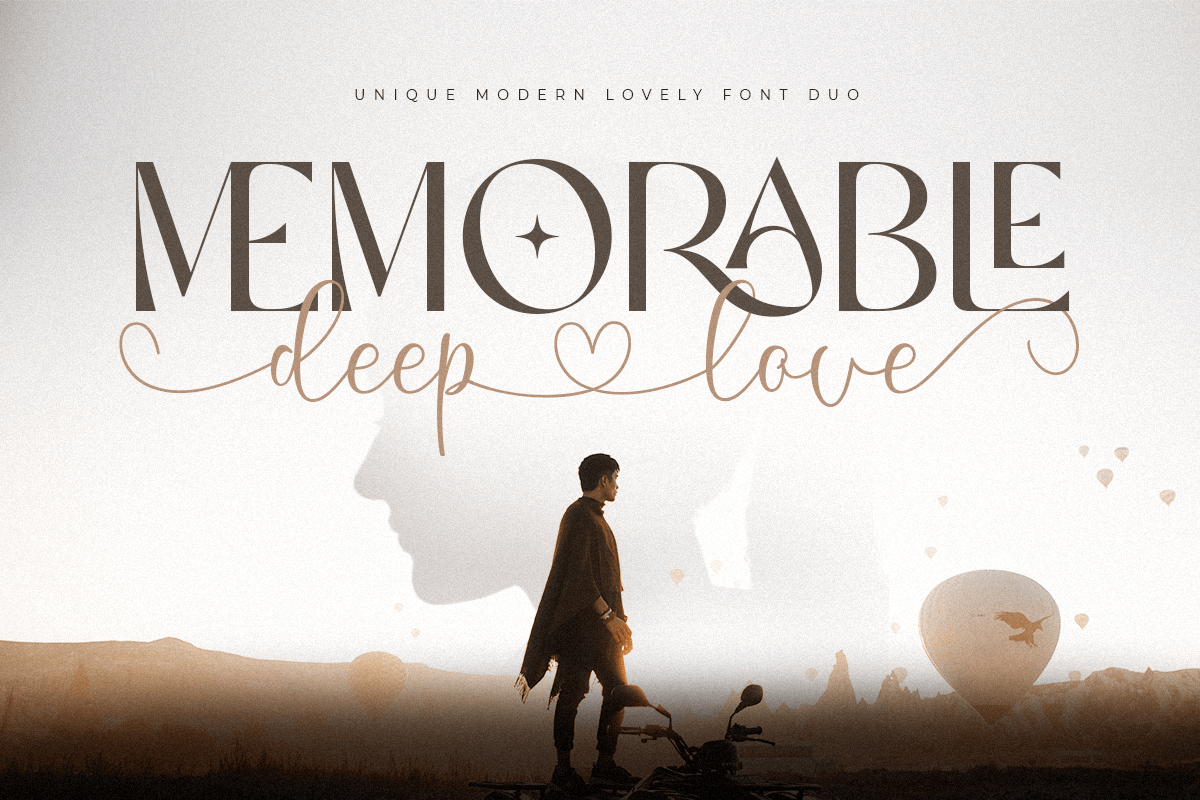 Memorable Deep Love - Unique Modern Lovely Font Duo – Sensatype Studio