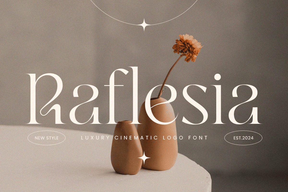 Raflesia - Luxury Cinematic Logo Font – Sensatype Studio