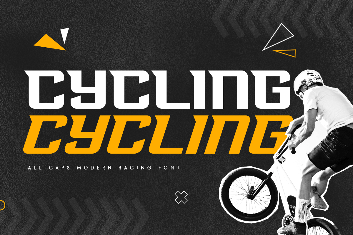 Cycling - Racing Car Modern Font – Sensatype Studio