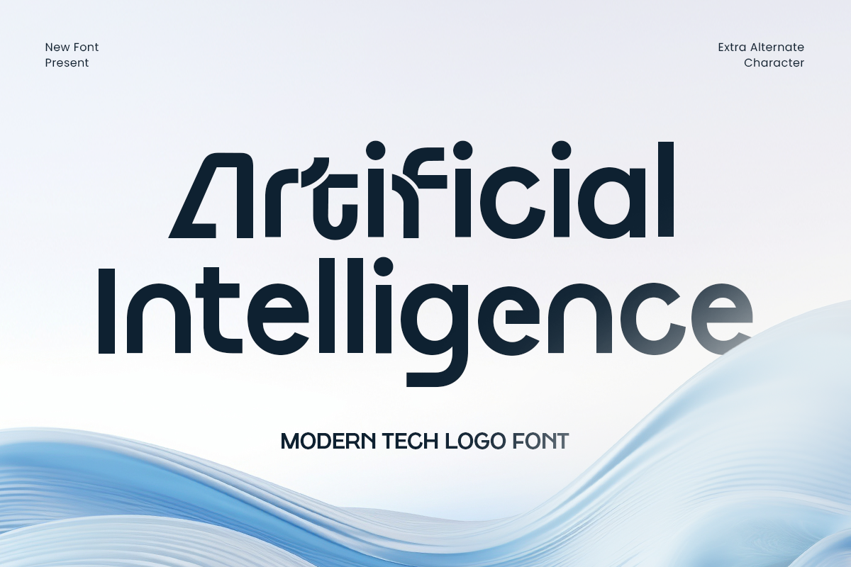 Artificial Intelligence - Modern Techno Logo Font – Sensatype Studio