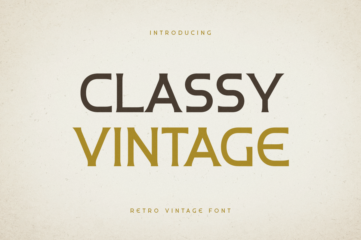 Classy Vintage - Retro Vintage Font – Sensatype Studio