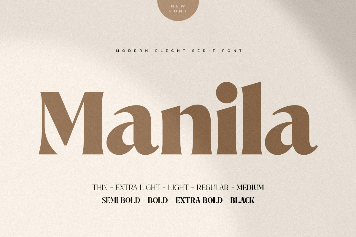 Manila - Modern Elegant Serif Font – Sensatype Studio