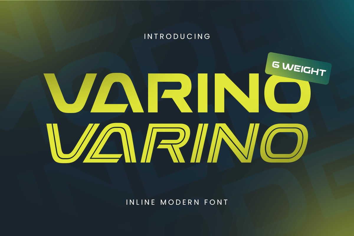 Varino - Inline Modern Font Family – Sensatype Studio