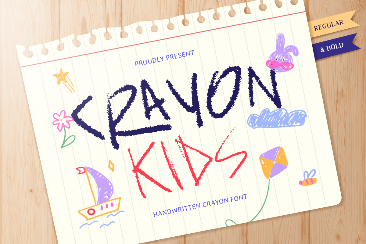 Crayon Kids - Handwritten Crayon Font – Sensatype Studio