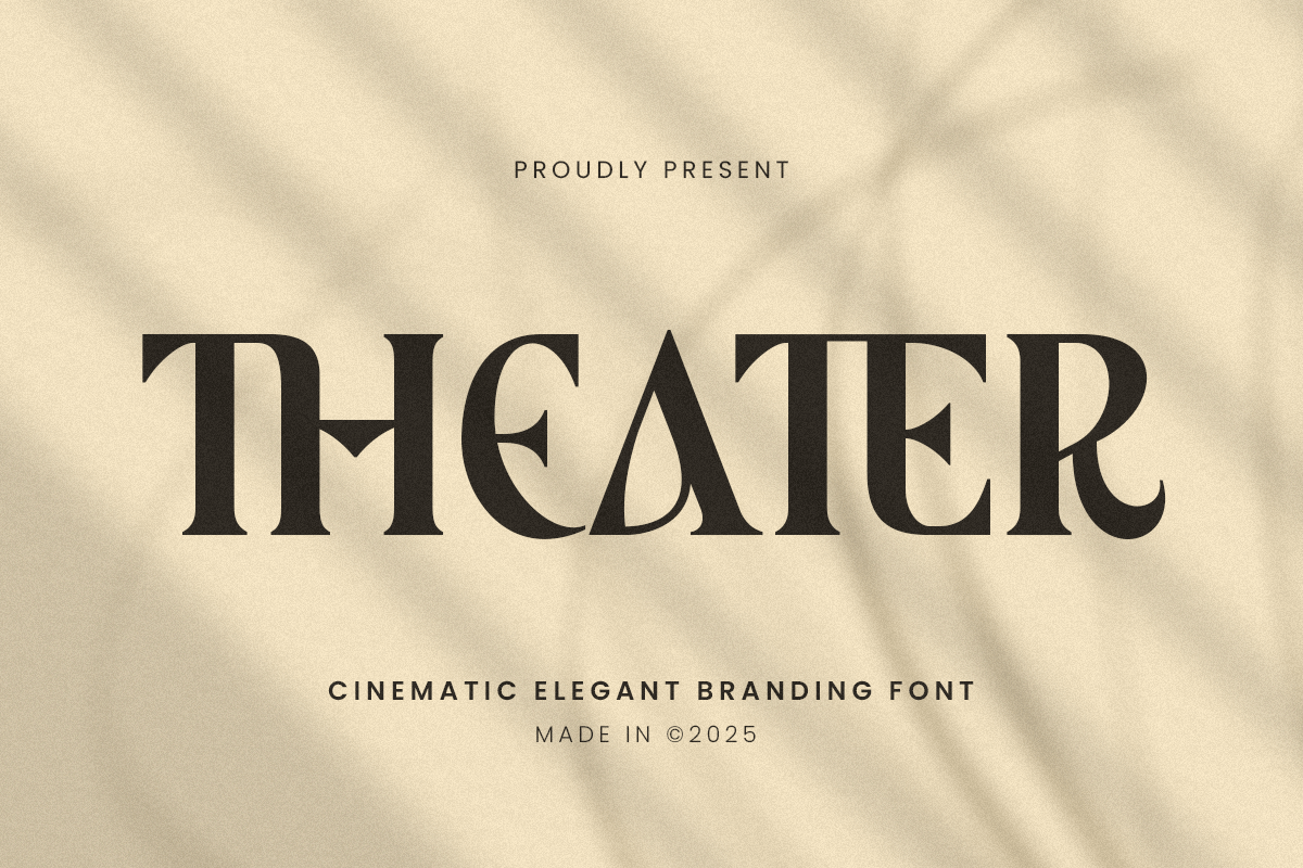 Theater - Cinematic Ligature Branding Font – Sensatype Studio