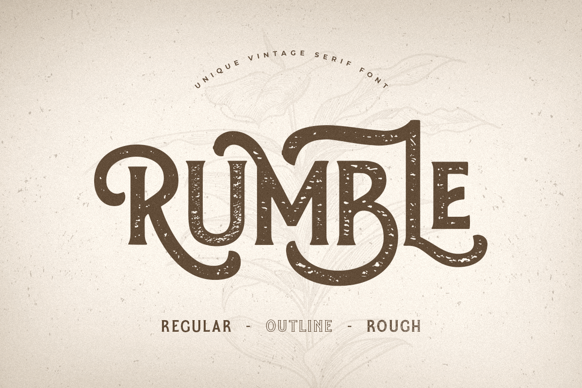 Rumble - Unique Vintage Serif Font – Sensatype Studio