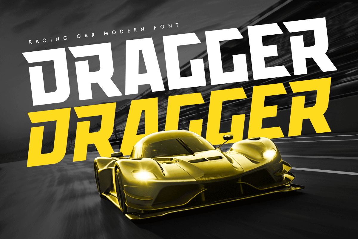 Dragger - Racing Car Modern Font – Sensatype Studio