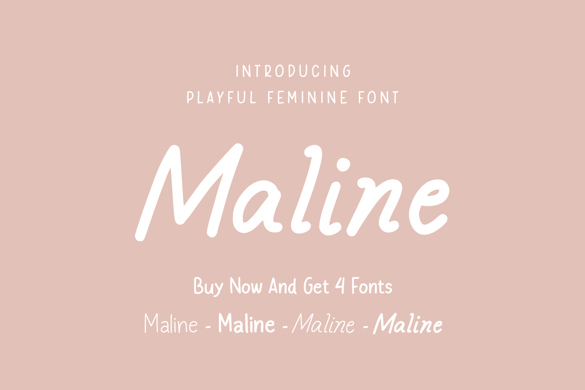 Maline - Playful Feminine Font – Sensatype Studio