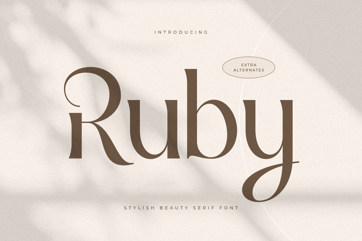 Ruby - Stylish Beauty Serif Font – Sensatype Studio