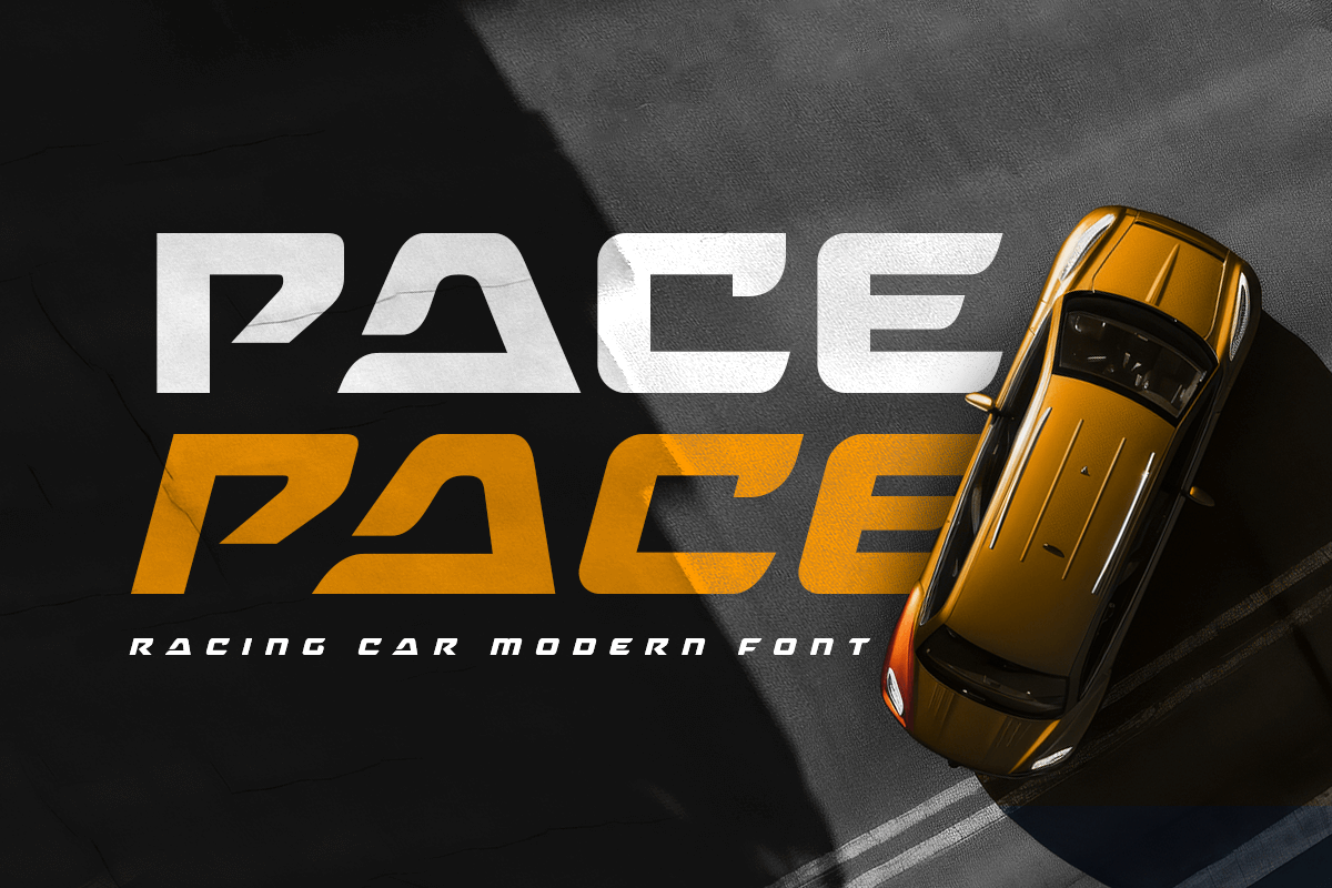 PACE - Racing Car Modern Font – Sensatype Studio