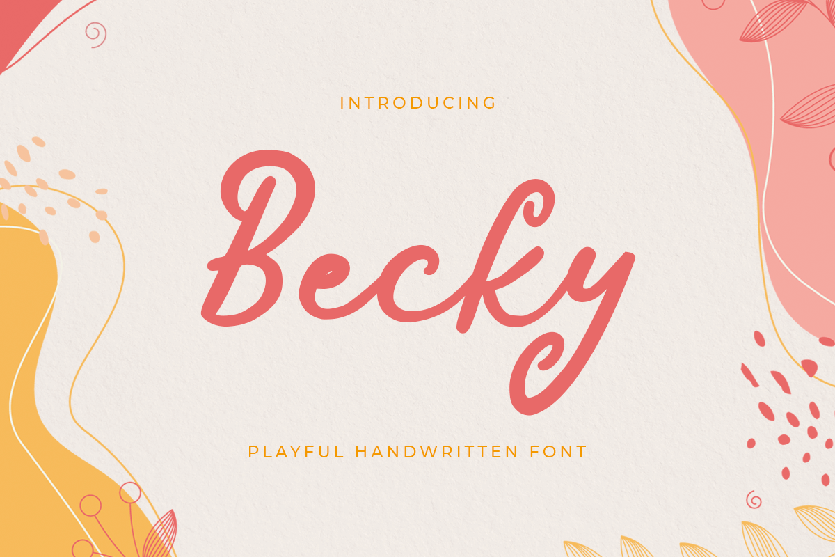 Becky - Playful Handwritten Font – Sensatype Studio