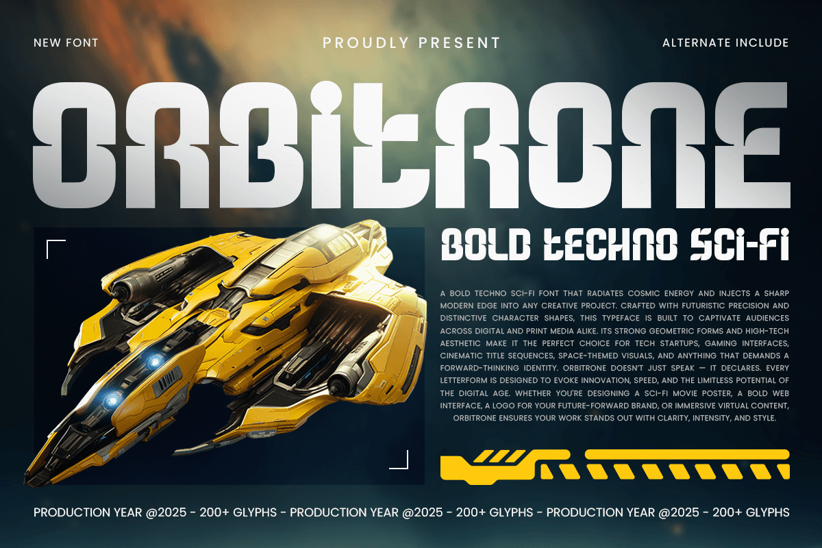 Orbitrone - Bold Techno Sci-fi Font – Sensatype Studio