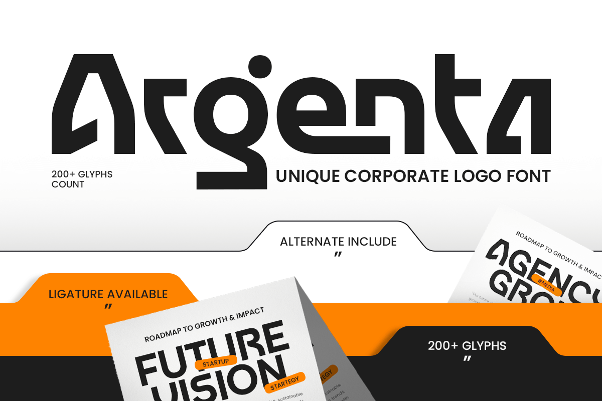 Argenta - Unique Corporate Logo Font – Sensatype Studio